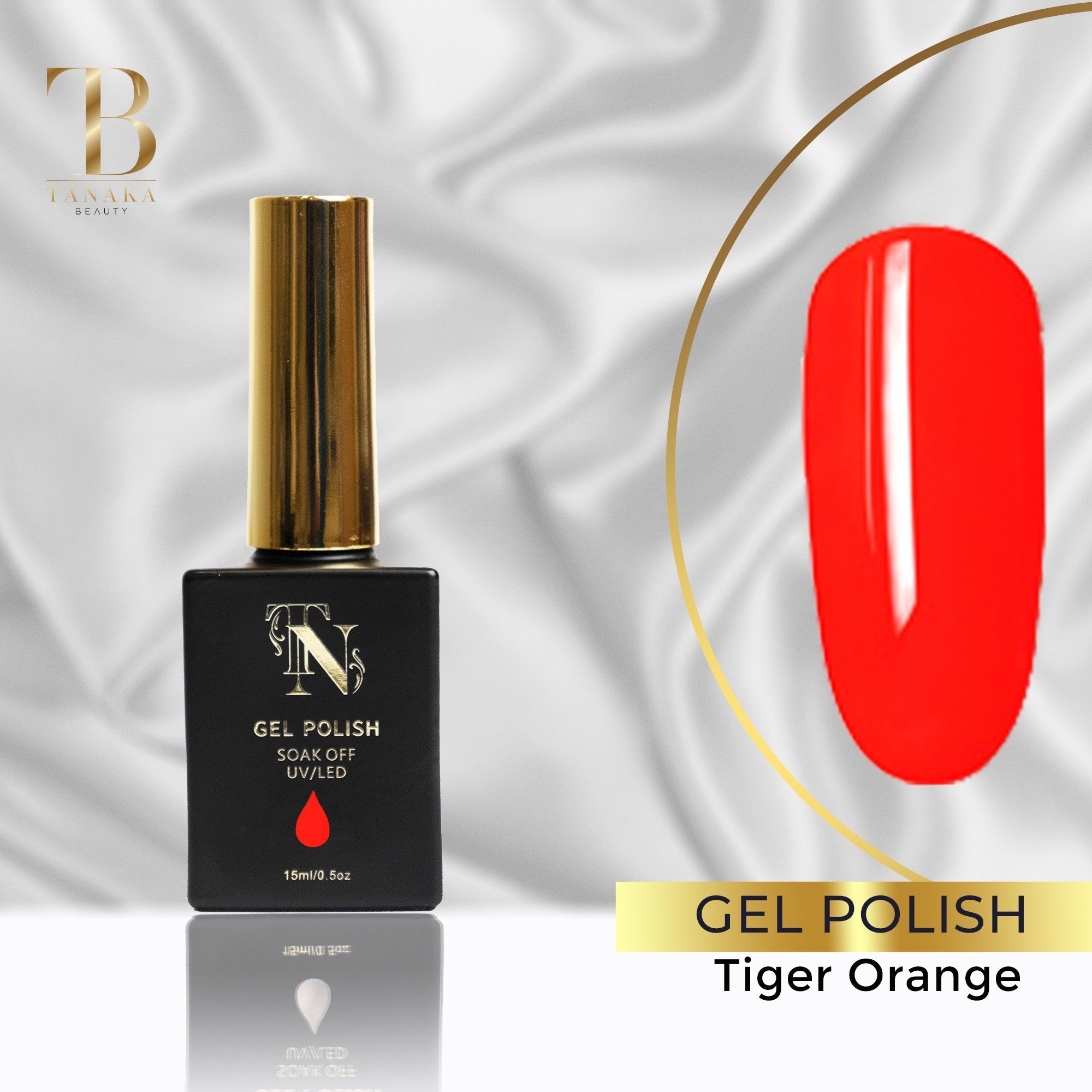 Nail Gel Polish (Tiger Orange) - by Tanaka Nails