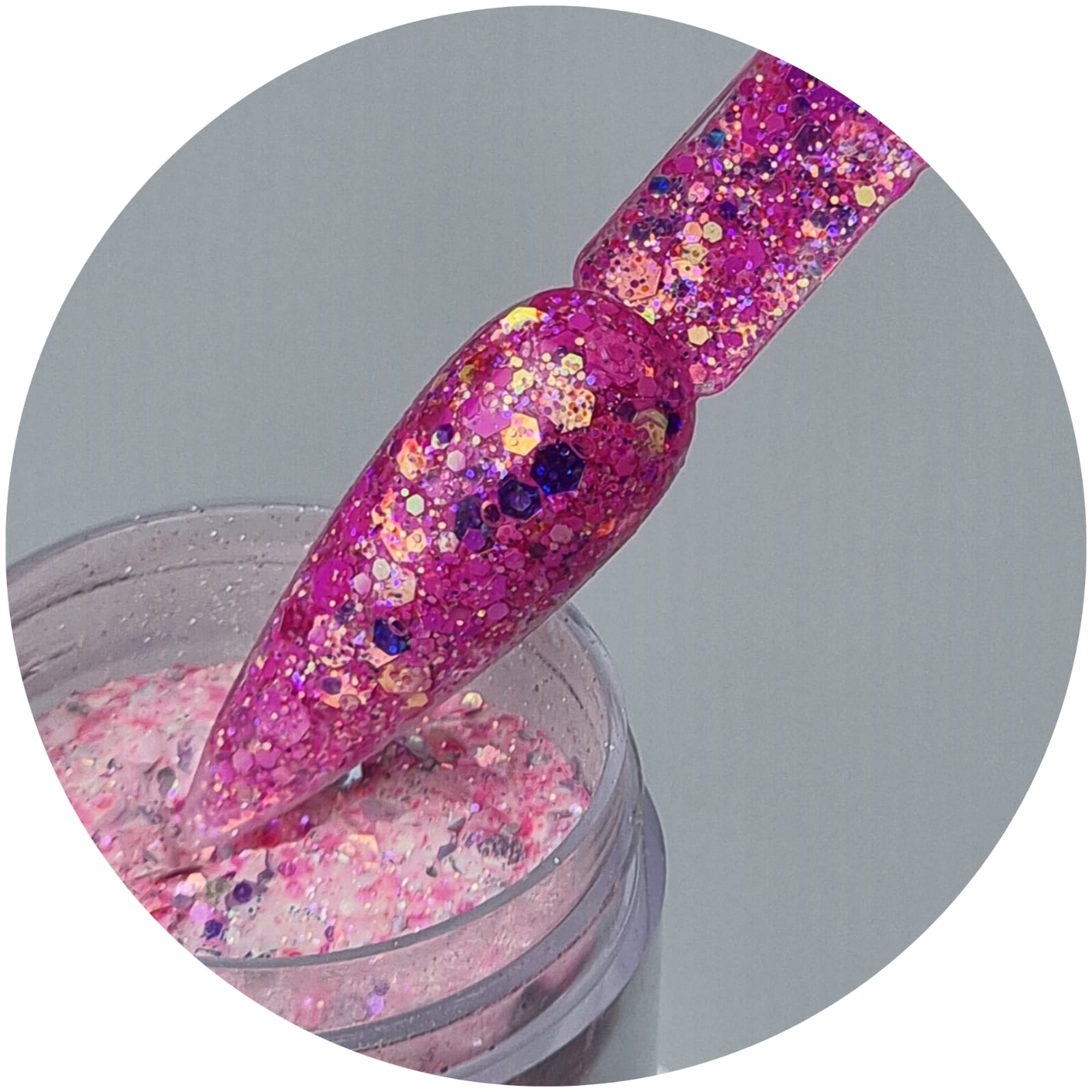 Nails Supplier - Acrylic Glitter Powders - Popping Pink 30G
